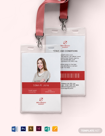 9+ Travel ID Card Template - Illustrator, Pages, InDesign, Photoshop ...