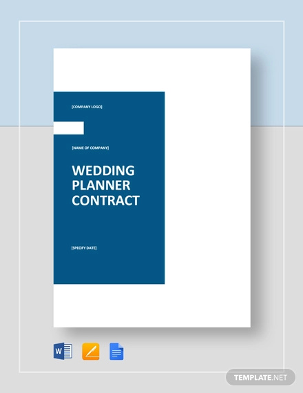 6 Planner Contract Templates Sample Word Google Docs Example 