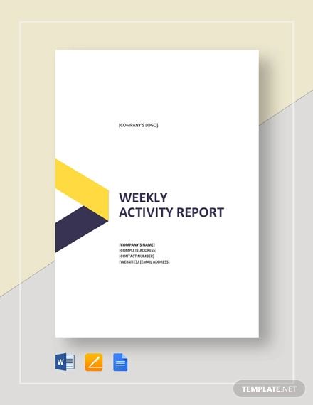 45+ Weekly Report Templates - DOC, Excel, PDF
