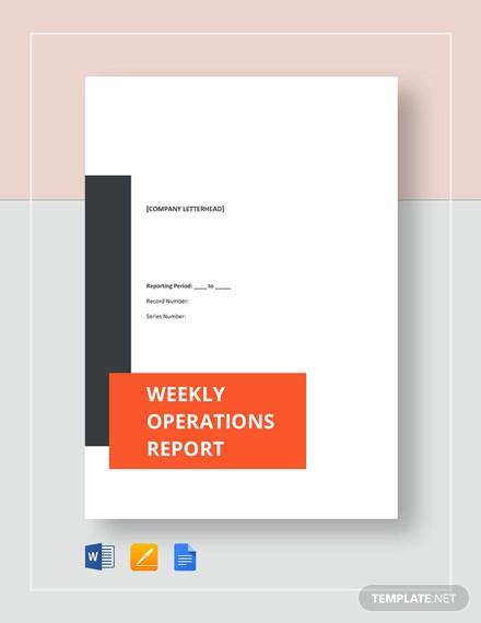 45+ Weekly Report Templates - DOC, Excel, PDF