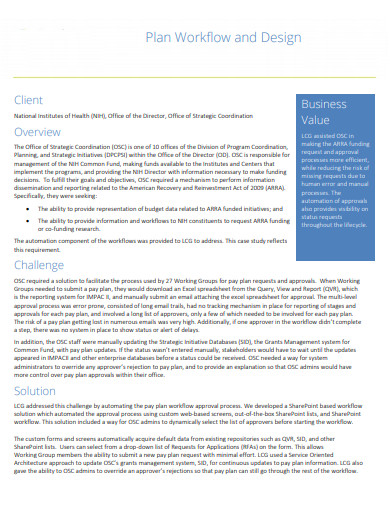 8+ Workflow Plan Templates- PDF