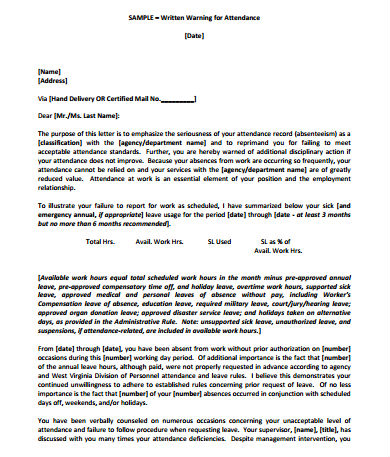 10+ Warning Letter for Bad Behavior Templates - Sample, Example, Format