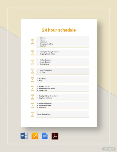 33+ 24 Hours Schedule Templates - PDF, DOC, Excel