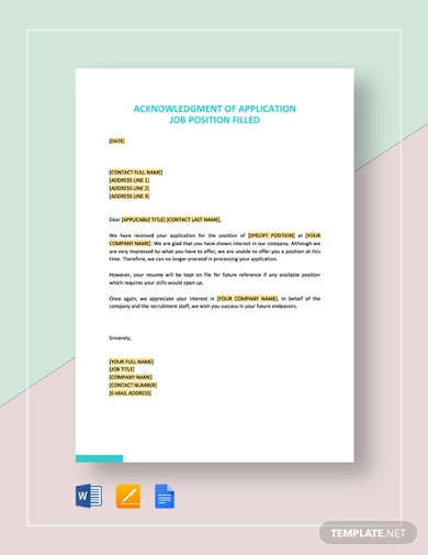 26+ Acknowledgement Letter Examples - Editable PDF, Word Format Download