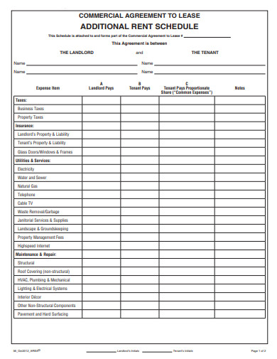 9+ Rent Schedule Templates in Google Docs | Google Sheets | XLS | Word ...