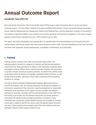 11+ Outcome Report Templates Google Docs | Word | Pages | PDF | Excel