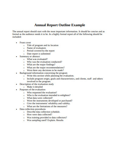11+ Outline Report Templates in Google Docs | Word | Pages | PDF