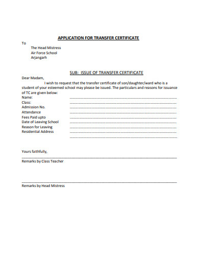 9+ Transfer Certificate Templates in AI | InDesign | Google Docs | Word ...
