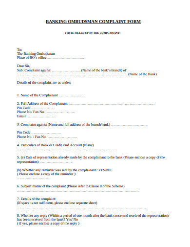 FREE 18+ Complaint Form Templates in PDF |MS Word | Pages | Docs