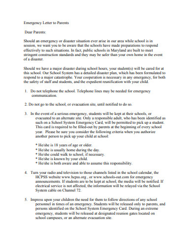 9+ Emergency Letter Templates - Google Docs, Word, Pages, PDF