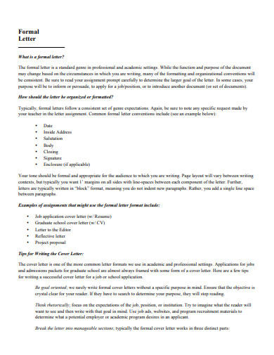 14+ Formal Letter Templates in Google Docs | Word | Pages | PDF