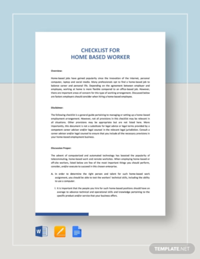 3+ Sidework Checklist Templates - Google Docs, Word, Pages, PDF