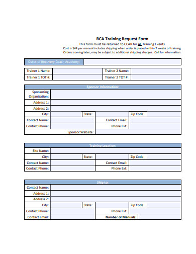 16+ Training Request Form Templates in PDF