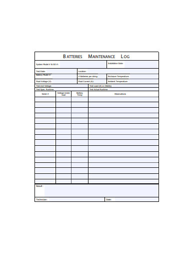 FREE 21+ Maintenance Log Templates in Google Docs | MS Word | Pages | PDF