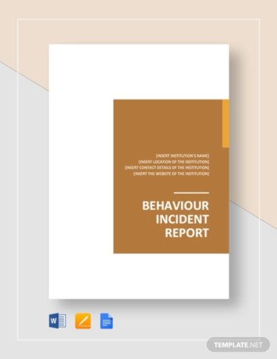 15+ Behaviour Report Templates in Google Docs | Word | Pages | DOC ...