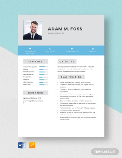 11+ Operator Resume Templates in Word | Pages | PDF