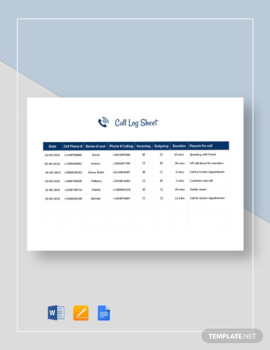 Log Sheet Template - 23+ Free Word, Excel, PDF Documents Download