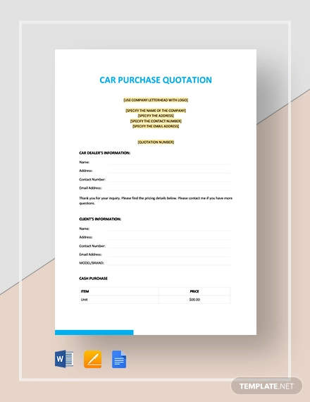 11+ Purchase Quotation Templates - Samples, Examples Format Download