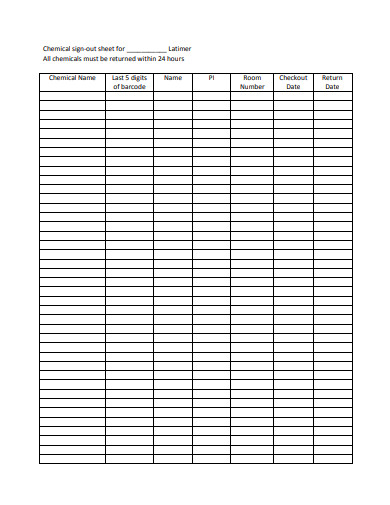 15 Sign Out Sheet Templates Google Docs Google Sheets Excel Pages