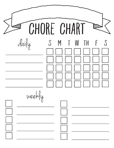 18 Chore Chart Templates Google Docs Word Excel Pages Numbers PDF