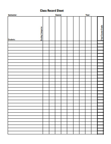 18 Record Sheet Templates In Google Docs Word Pages PDF