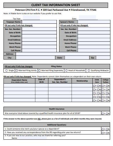 20+ Client Sheet Templates in Google Docs | Word | Pages | PDF | Google ...