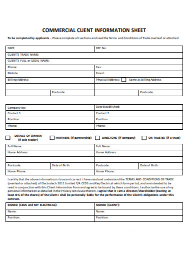 20+ Client Sheet Templates in Google Docs | Word | Pages | PDF | Google ...