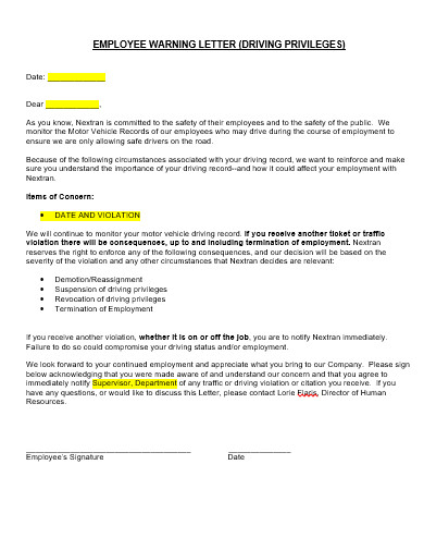 7+ Company Warning Letter Templates in Google Docs | Word | Pages | PDF