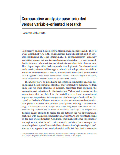 15+ Comparative Analysis Templates - Google Docs, Word, Pages, PDF