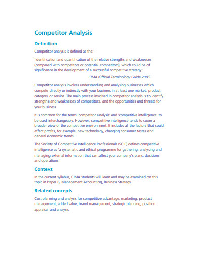 14+ Competitor Analysis Templates - PDF, Google Docs, Word, Pages