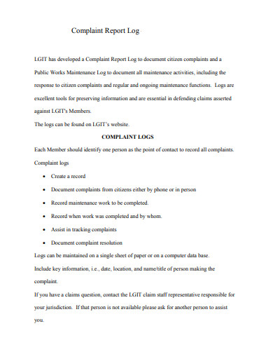 13+ Log Report Templates in Pages | Word | PDF