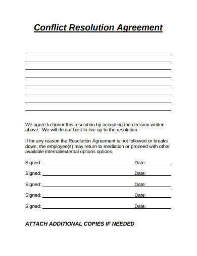 15+ Resolution Agreement Templates - Google Docs, Word, Pages, PDF