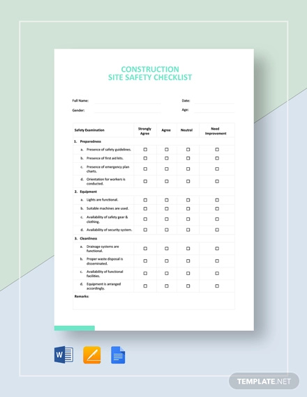 Construction Checklist Template - 45+ Free Word, PDF Documents Download