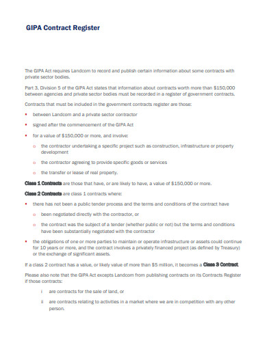 15+ Contract Register Templates - Google Docs, Word, Pages, PDF