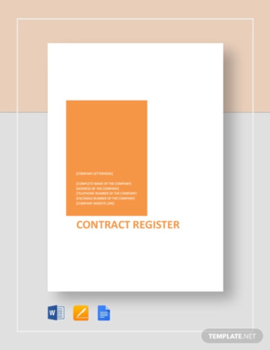 15+ Contract Register Templates - Google Docs, Word, Pages, PDF