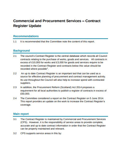 15+ Contract Register Templates - Google Docs, Word, Pages, PDF