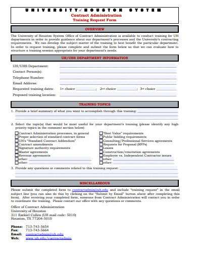 16+ Training Request Form Templates in PDF