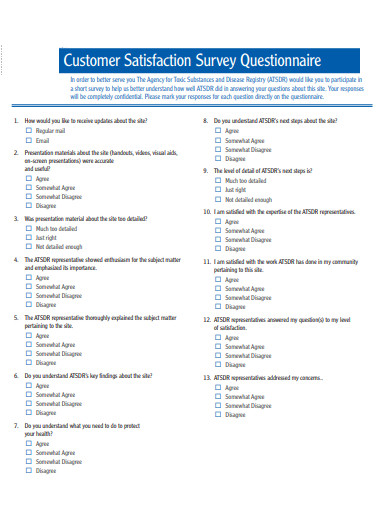 23+ Customer Questionnaire Templates in Google Docs | Pages | PDF | Word