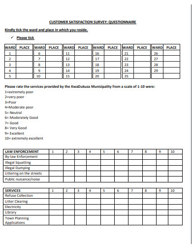 23+ Customer Questionnaire Templates in Google Docs | Pages | PDF | Word