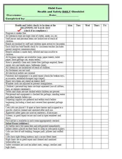 12+ Daily Checklist Templates - PDF, Google Docs, Word, Pages