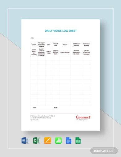 16+ Log Sheet Templates in Google Docs | Google Sheets | Word | Pages ...