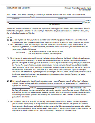 7+ Addendum Contract Templates - PDF