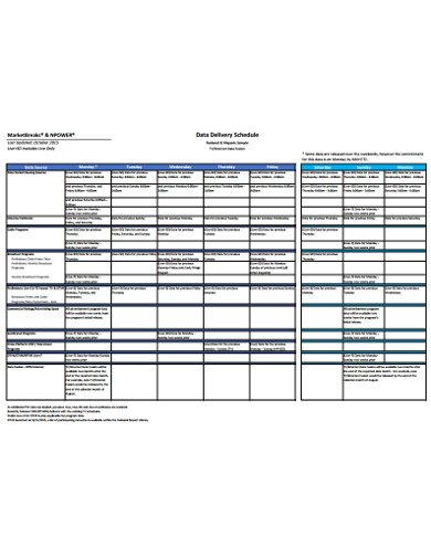11+ Delivery Schedule Templates in Google Sheets | Google Docs | XLS ...