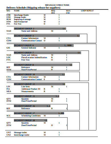 11+ Delivery Schedule Templates in Google Sheets | Google Docs | XLS ...
