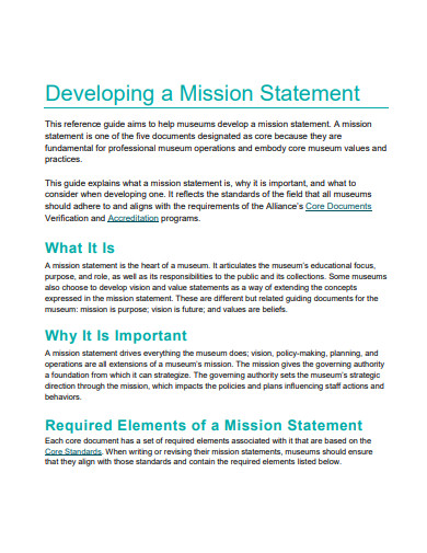 26 Mission Statement Templates In Google Docs Word Pages PDF