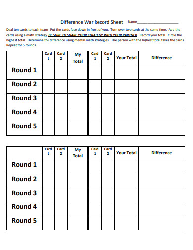 18+ Record Sheet Templates in Google Docs | Word | Pages | PDF