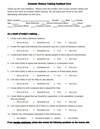 Free 19+ Training Feedback Form Templates in PDF | DOC