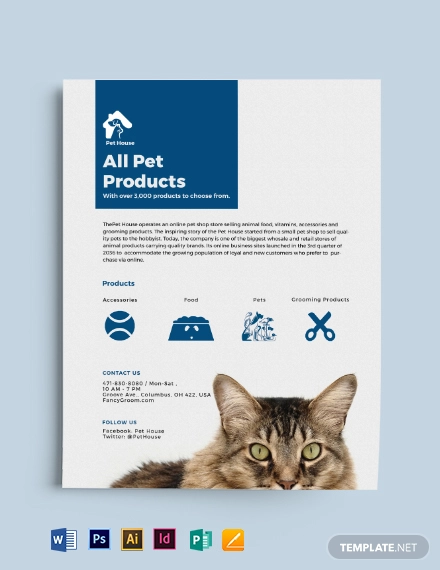 11+ Pet Flyer Templates - Illustrator, InDesign, MS Word, Pages ...