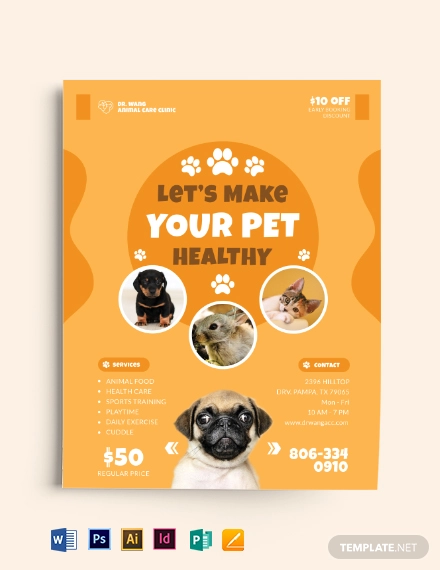 11+ Pet Flyer Templates - Illustrator, InDesign, MS Word, Pages ...