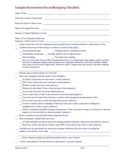 10+ Record Keeping Checklist Templates - PDF, Google Docs, Word, Pages
